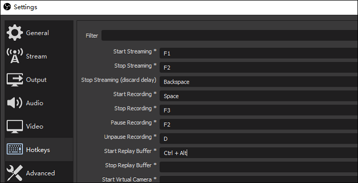 La mejor configuración de grabación de OBS - EaseUS