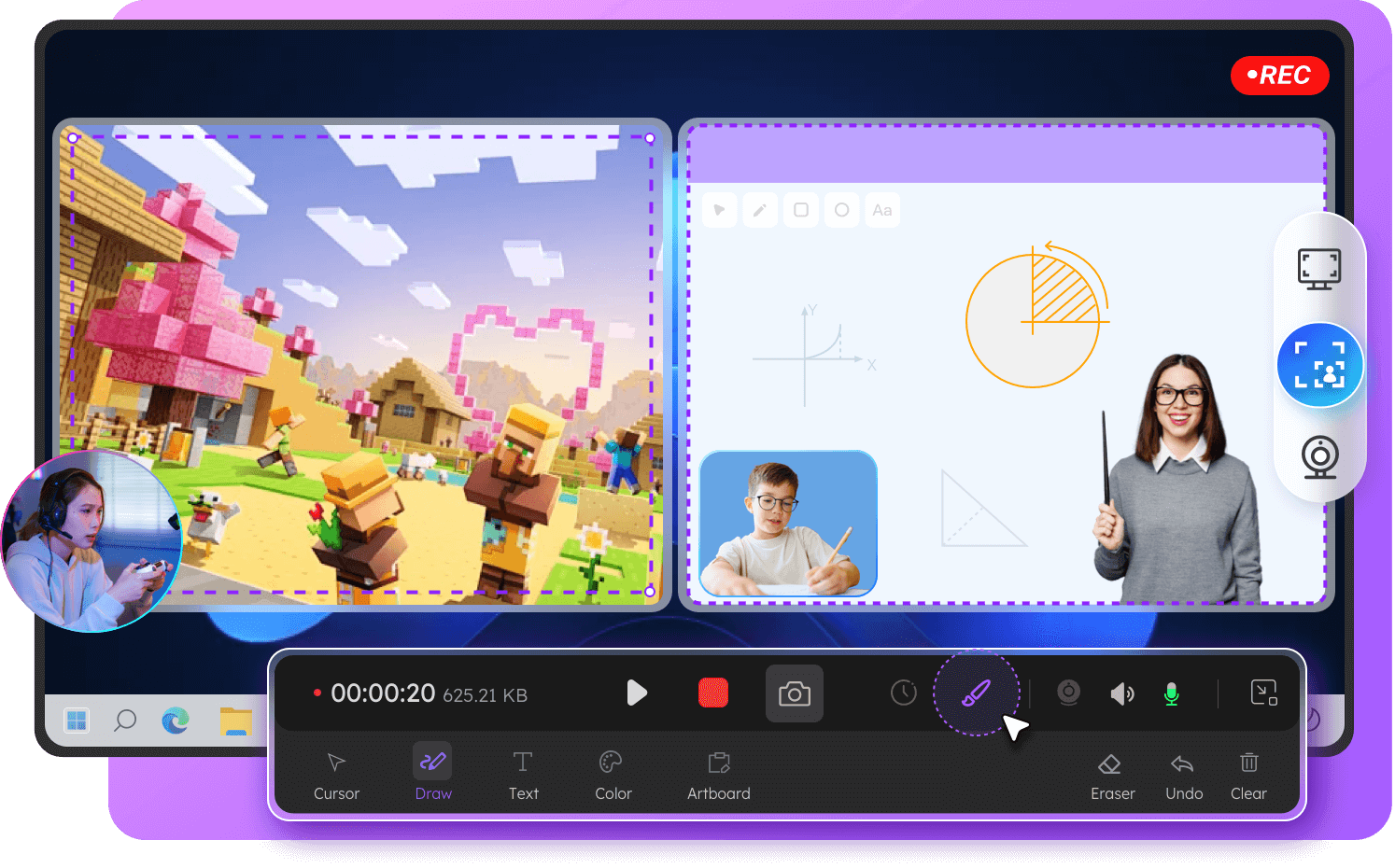 Professional Facecam Screen Recorder for PC & Mac